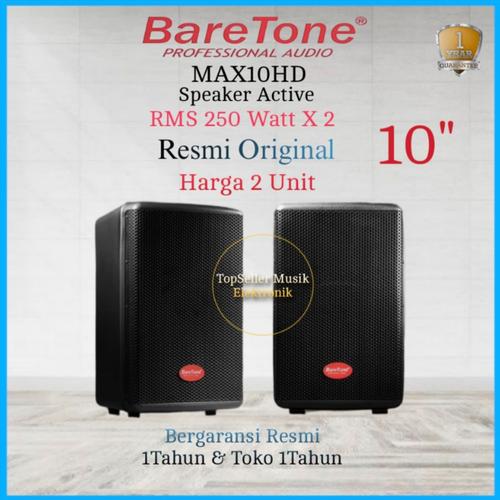 Jual SPEAKER AKTIF BARETONE MAX10HD / MAX 10 HD ORIGINAL TWS HARGA 2 ...