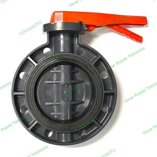 Jual Butterfly Valve PVC 3" inch - Butterfly Valve PVC Lever Handle ...