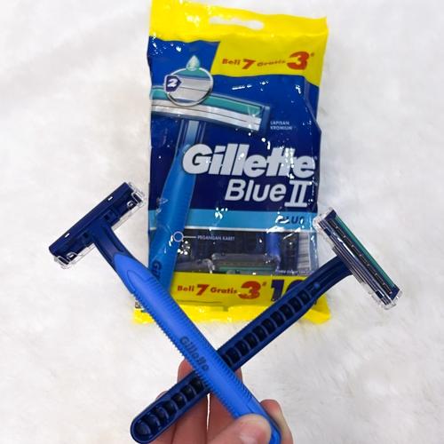 Jual Gillette Alat Cukur Blue 2 Plus / Pisau Cukur isi 10 Ganteng ...