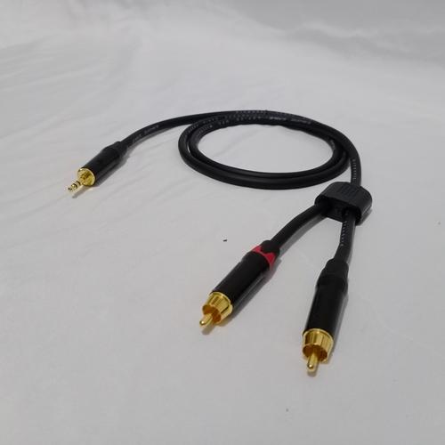 Jual Kabel 4 Meter Jack Ministereo 3.5mm ke Rca 2 Cabang Premium Black ...
