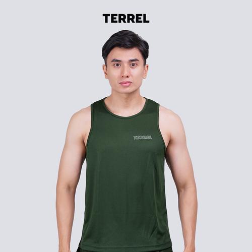 Jual Terrel basic tanktop green sleeveless singlet pria gym running - L - Kota Bandung - Terrel ...