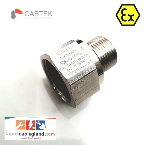 Jual Adapter Exproof CABTEK 3/4"NPT (M) x M25 (F) Brass Nickel cmp ...