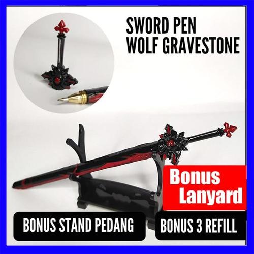 Jual Pulpen Pedang Sword Pen Wolf Gravestone Wgs Genshin Impact ...
