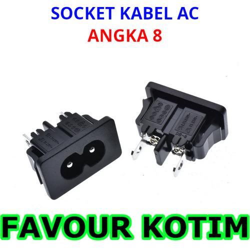Jual SOKET AC ANGKA 8 STANDAR POWER OUTLET SOCKET COLOKAN LISTRIK ...