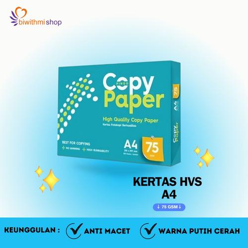 Jual Kertas fotocopy a4 75gsm HVS Copypaper 1 RIM 500 lembar - PAPER ...