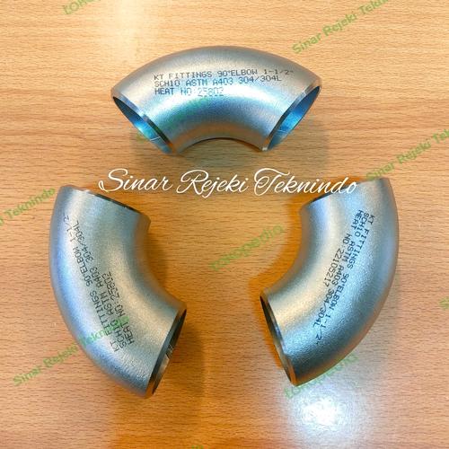 Jual Elbow las ss304 sch10 ukuran 1 1/2" - Elbow Stainless Steel SCH10 ...