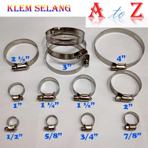 Jual klem selang 1 1/4" stainless steel/hose clamp 1,25 in/klam 1 1/4 ...