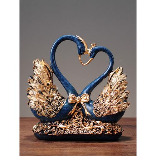 Jual ornamen patung Angsa resin/Pajangan Swan Couple Dekorasi Ruangan ...