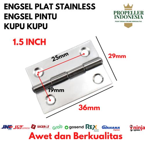 Jual Engsel Plat Stainless Engsel Pintu Kupu Kupu - 1.5 Inch - Jakarta ...