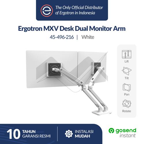 Promo Ergotron MXV Desk Dual Monitor Arm - (45-496-216) Cicil 0% 3x - Jakarta Barat - Ergotron ...