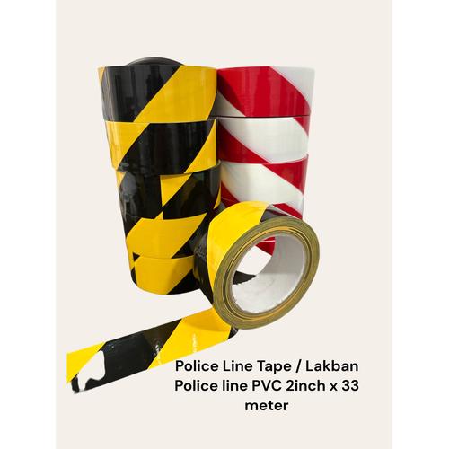 Jual Police Line Tape / Pvc Marking Floor - Lakban PVC HITAM KUNING ...