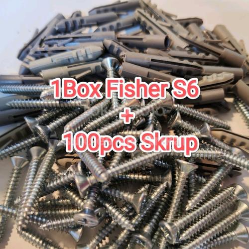 Jual S6 Viser Visher fiser piser Fisher Beton pengencang Skrup Beton S6 ...