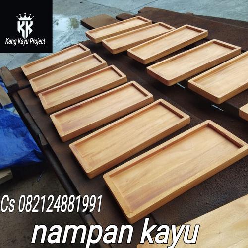 Jual wooden tray nampan full kayu kotak tatakan serving tray baki kayu ...