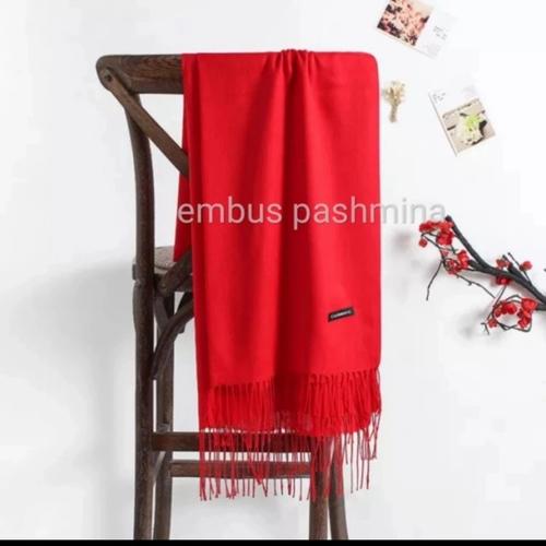 Jual PASHMINA MOTIF POLOS // SYAL POLOS TEBAL CASHMERE // SELENDANG ...