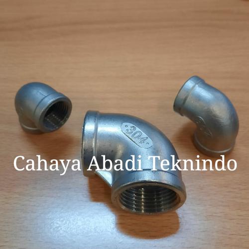 Jual elbow stainless drat 3/8"inch / knee 90 derajat SS304 class 150 - Jakarta Barat - Cahaya ...