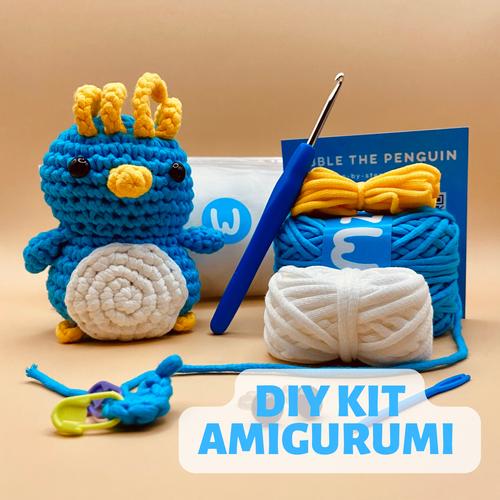 Jual DIY Crochet Kit Amigurumi - Pebble The Rockhopper Penguin - Rajut ...