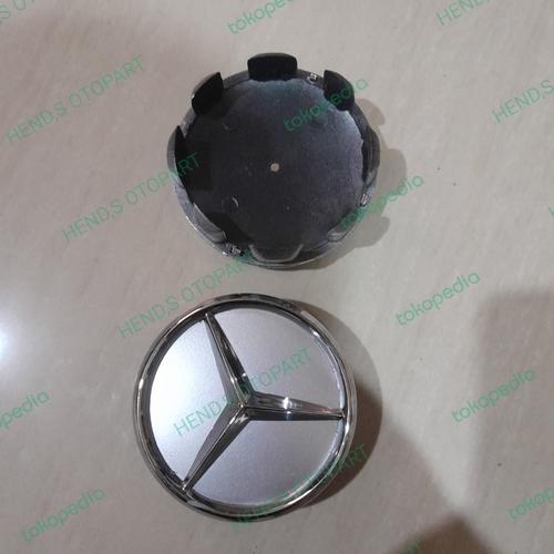 Promo dop roda tutup velg as roda mercy mercedes benz silver logo ...