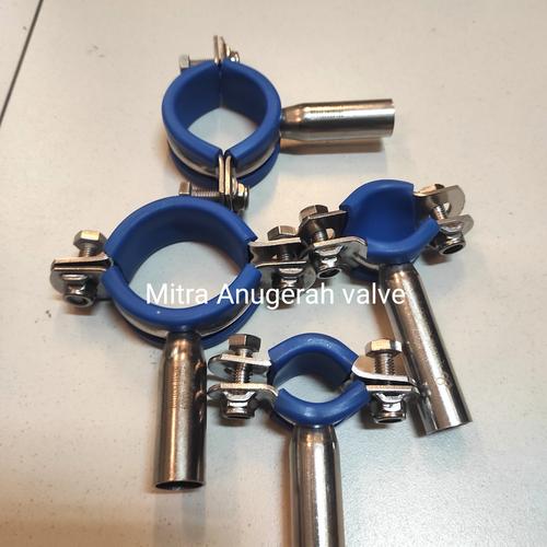 Jual Clamp pipa Holder SS 304 4"inch / Clam Pipa Sanitary SS 304 ...