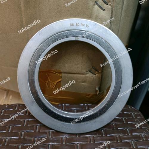 Jual SWG Spiral Wound Gasket Stainless 304 PN 16 1/2" inch DN15 ...