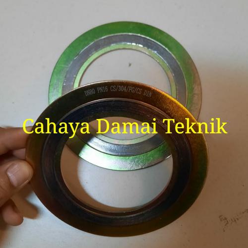 Jual SWG PN16 Carbon Steel 4"inch Spiral Wound Gasket CS PN 16 DN100 ...