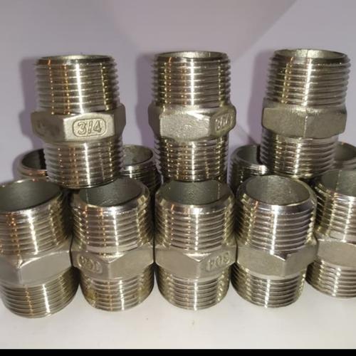 Jual Double nepple stainless 304 drat 1/2 inch / Double Nepel ss 304 ...
