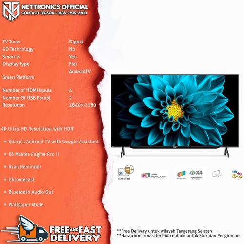 Jual SHARP 4TC60DK1X - SHARP ANDROID TV 60" 4K HDR 4T C60DK1X - Kota ...