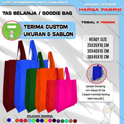 Promo Goodie Bag Tas Belanja Spunbond Goody Spoundbond Handle 25x35 ...