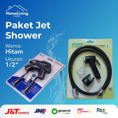 Jual Toilet Jet Shower Cebok WC Hitam selang spiral - Hitam - Jet ...