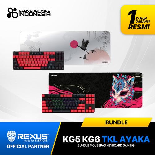 Jual Rexus KG5 KG6 TKL Ayaka Series Wired Gaming Keyboard + Mousepad ...