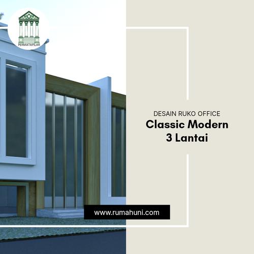 Jual Desain Ruko Klasik 3 Lantai 16,35m x 24m Lengkap (Denah,Tampak2D ...
