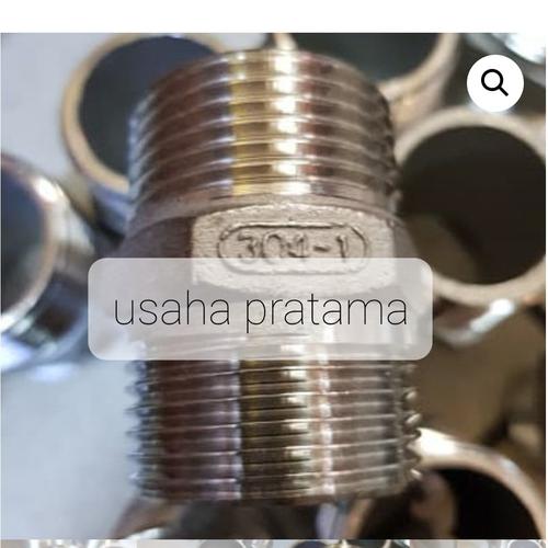 Jual double nepple stainless 304 drat 3/4 inch / double nepel ss304 ...