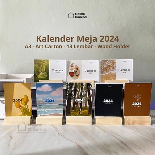 Jual Kalender 2024 aesthetic (stand) makna dimensi desk kalender meja ...