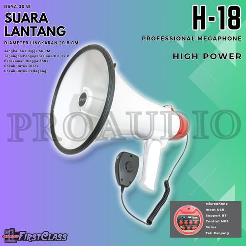 Jual MEGAPHONE FIRST CLASS H18 H 18 PENGERAS SUARA DEMO FIRSTCLASS 30 WATTS - Kota Medan ...