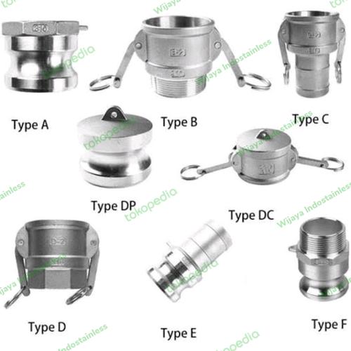 Jual Camlock 2" inch Stainless Steel 316 Type A B C D E F DC DP SS316 ...