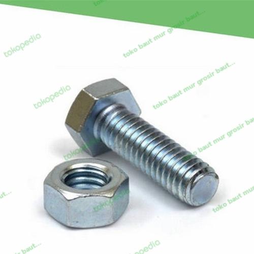 Jual BAUT HEX M16x100 Baut Mur putih (Kunci 24) - Kab. Tangerang - toko ...