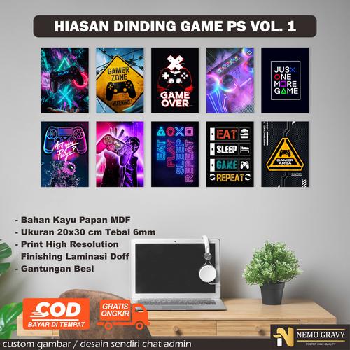 Jual HIASAN DINDING GAME WALLPAPER 20x30 cm 6mm POSTER KAYU - GAME - 01 ...