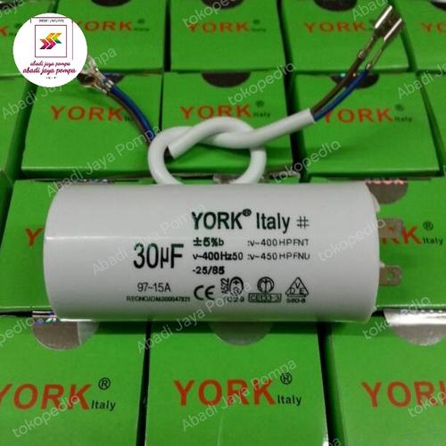 Jual YORK 30 UF - 450V KAPASITOR / CAPACITOR COLOK DAN KABEL (CAPACITOR ...