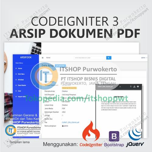 Jual Source Code Aplikasi Web Arsip Dokumen PDF Sirkulasi CodeIgniter 3 ...