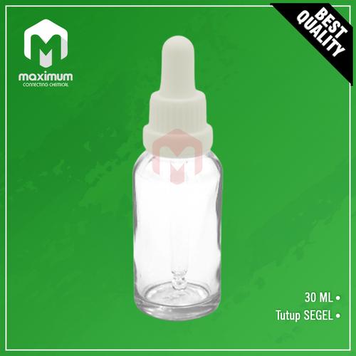 Jual Botol Pipet Kaca Tebal Bening 30ML Tutup Putih / Glass Bottle ...