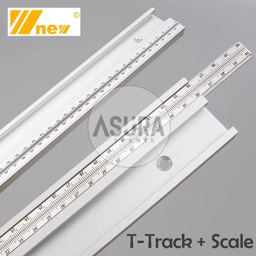 Jual ALUMINIUM T-TRACK RAIL REL T TRACK WITH MOVABLE SCALE WNEW - 60cm ...
