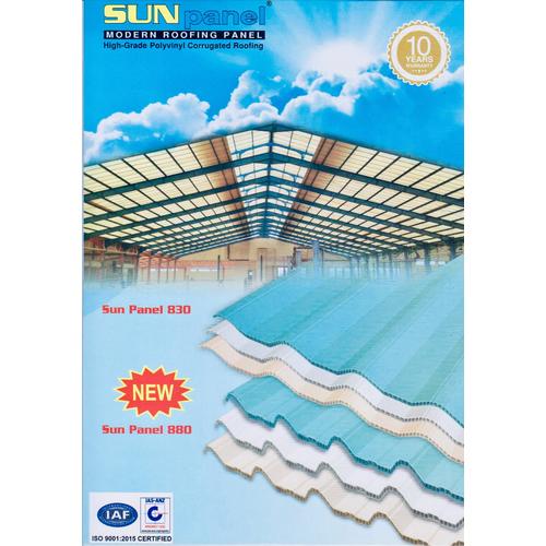 Jual Sun Panel Atap UPVC 880 Tebal 10mm Putih & Biru Doff - Jakarta ...
