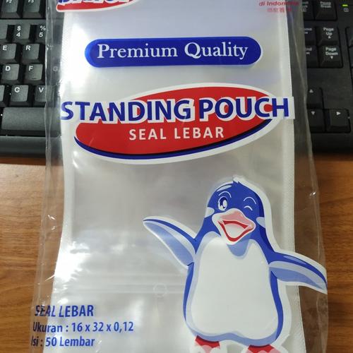 Jual KLIP PLASTIK KEMASAN BENING TEBAL STANDING UP POUCH 16 X 32 CM ...