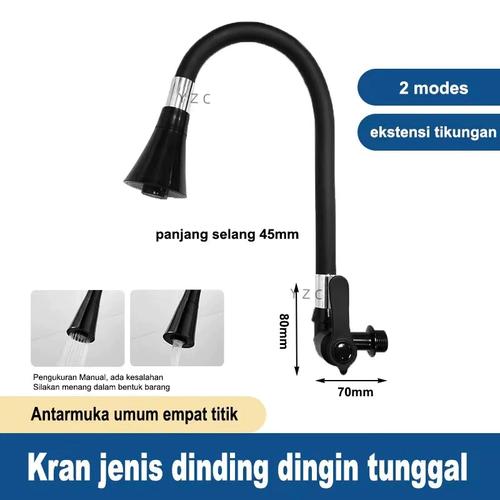 Jual Sale Kran angsa Steel Flexibel Hitam kran cuci piring Hitam Di ...