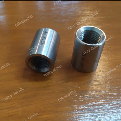 Jual Socket Stainless steel drat 1/2 inch / sock drat dalam SS 316 ...