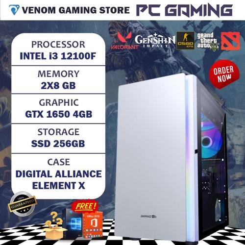 Jual PC Gaming 12th Gen | i3-12100F | GTX 1650 | 16GB | NVME | Render ...
