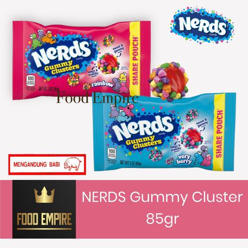 Jual NERDS Gummy Clusters 3 oz | Rainbow Candy 85 gram | NON-HALAL ...
