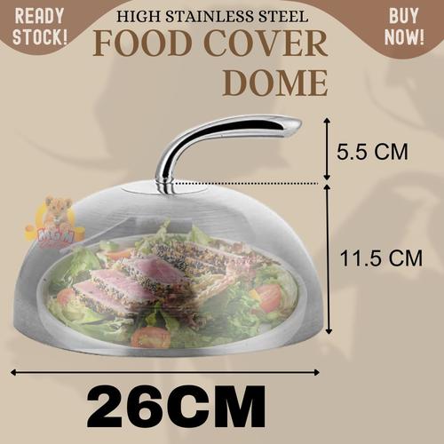 Jual penutup makanan HIGH DOME 26cm food cover 10in stainless tebal ...