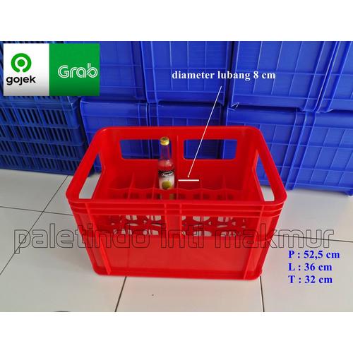 Jual Krat Botol Isi 24 Diameter Lubang 8 Cm Kirim GOJEK/ GRAB - Merah ...