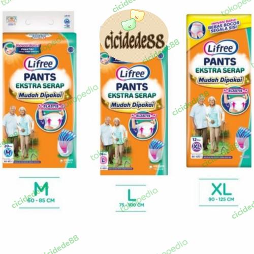 Jual Lifree Popok Celana Dewasa /Lifefree pants Extra Serap - M/L/XL - M - Jakarta Barat ...