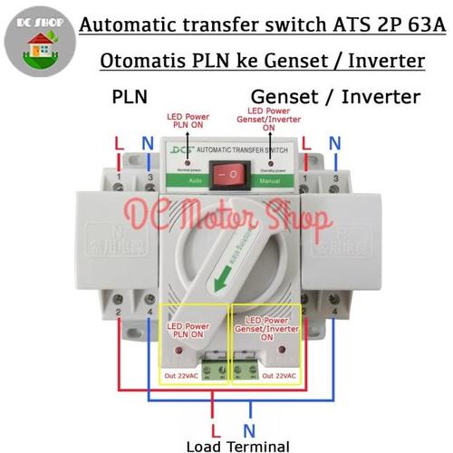 Jual Automatic Transfer Switch Ats 2P 63A Otomatis Pln Ke Genset / Inverter - Jakarta Selatan ...